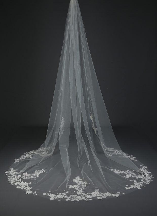 Nieve Couture Bridal Veil - Nell - 98 inches - — Adore Brides